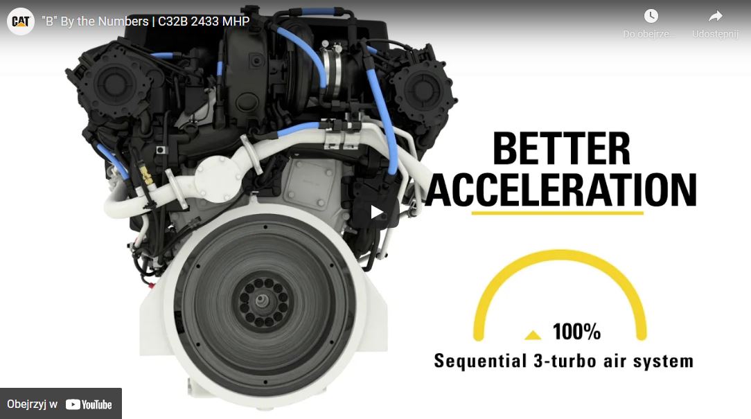 NOWY silnik morski CAT C32B - Eneria
